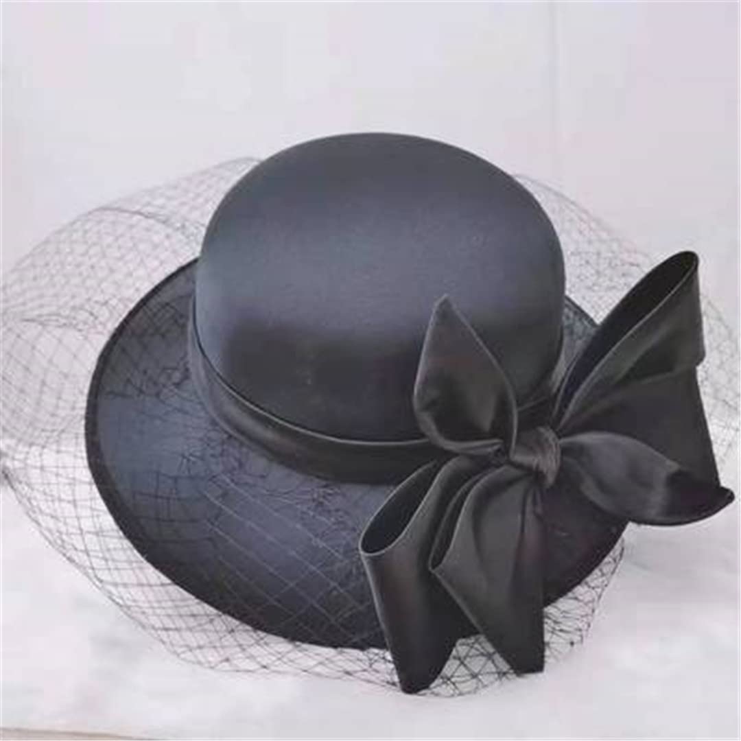 Vintage Wedding Hat Lace Female Net White Bow Bridal Top Hat Birthday Dinner Headwear Elegant Wedding Accessories Style-2