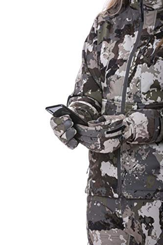 Prios Dionla Gloves - Insulated Women’s Hunting Accessory, Veil Cumbre Camouflage, Waterproof, Touch Screen Compatible