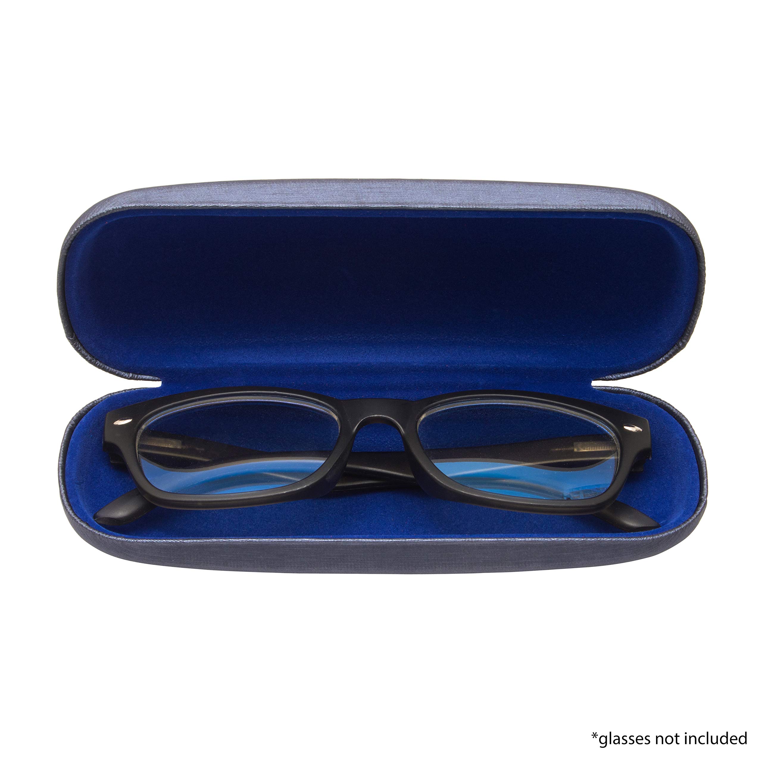 Noble Hard Shell Brushed Eyeglass Case with Microfiber Cleaning Cloth β Premium Eye Glass Carry Case with Enhanced Frame and Lens Protection β Ideal for Glasses & Sunglasses (Black)