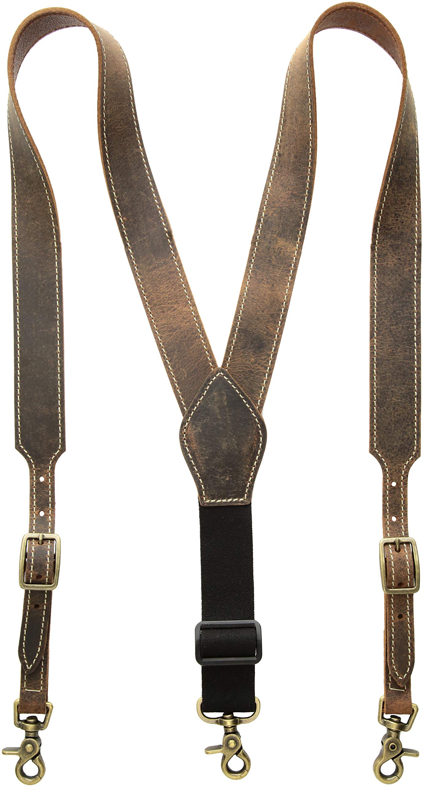 Nocona Belt Co. Men's Nocona USA Basic Suspender, Brown, Large