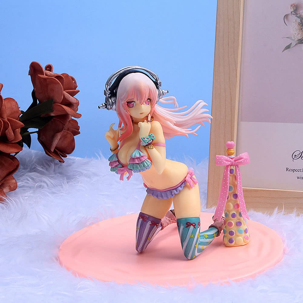 ZKTSRY SUPERSONICO Anime Action PVC Figure Model (Swimsuit Version),5.2-inch Animated Action Diagram for Table Office Collection