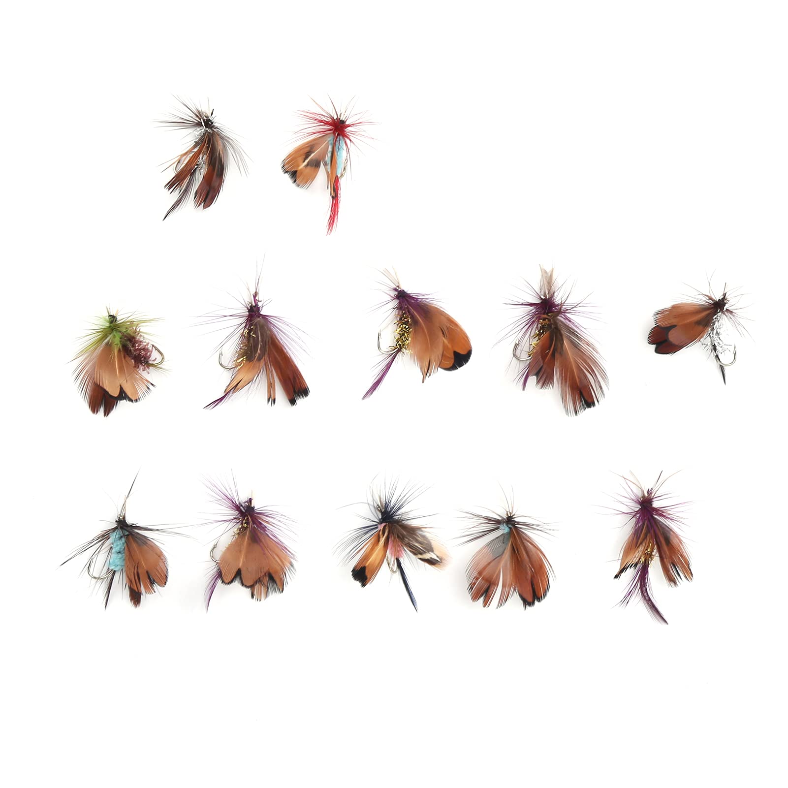 Vifemify 12 Carbon Steel Fly Fishing Lures simulate Moths Butterflies Insects Flying Lures Fishing Tools Sturdy and Durable