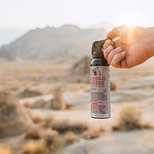 SABRE Frontiersman 9.2 fl oz. Bear Spray, Maximum Strength 2.0% Major Capsaicinoids, Powerful 35 ft. Range Bear Deterrent, Outdoor Camping & Hiking Protection