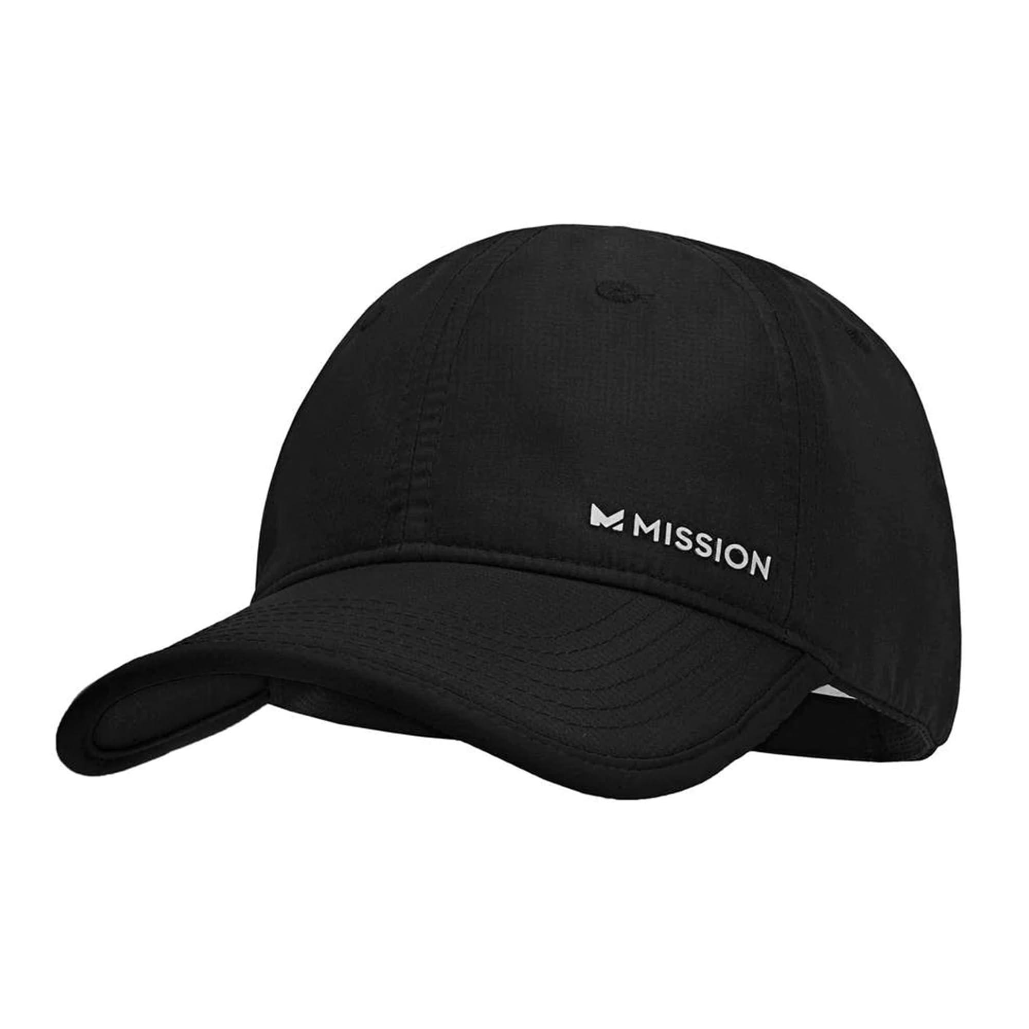 MISSION Cooling Performance Hat, White/Navy - Unisex Baseball Cap for Men & Women - Lightweight & Adjustable - Cools Up to 2 Hours - UPF 50 Sun Protection - Machine Washable