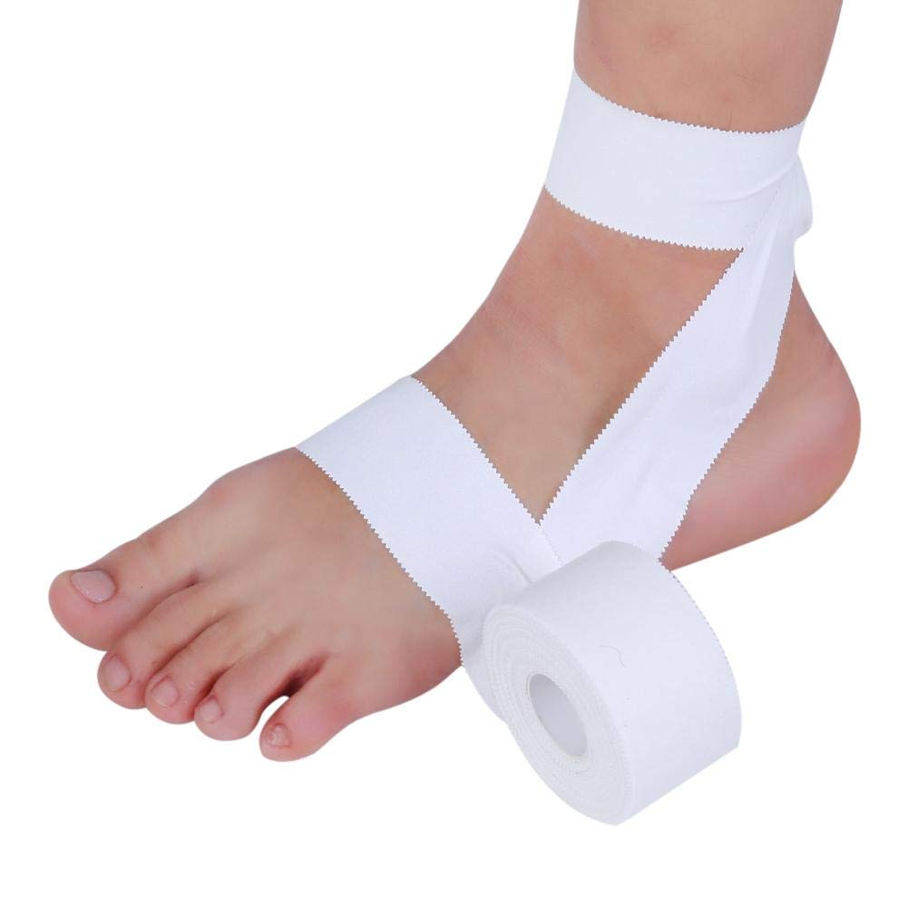 Sport Tape, 1 Roll Professional White Athletic Trainer Care Tape Sport Binding Strapping Joints Support for Athletic Protective Binding or Joint Supporting, Safe and Breathable