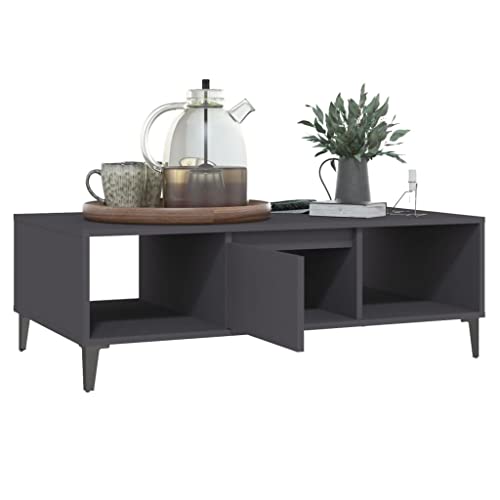 Modern Coffee Table Dining Table Coffee Table Corner Coffee Table Gray 40.7"x23.6"x13.8" Engineered Woodfor Living Room,Home,Office,Living Meeting Room