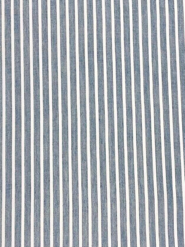 Navy Blue White 100 Percent Cotton Lawn Stripe Apparel Fabric Sheer 58 Inches Wide by The Yard