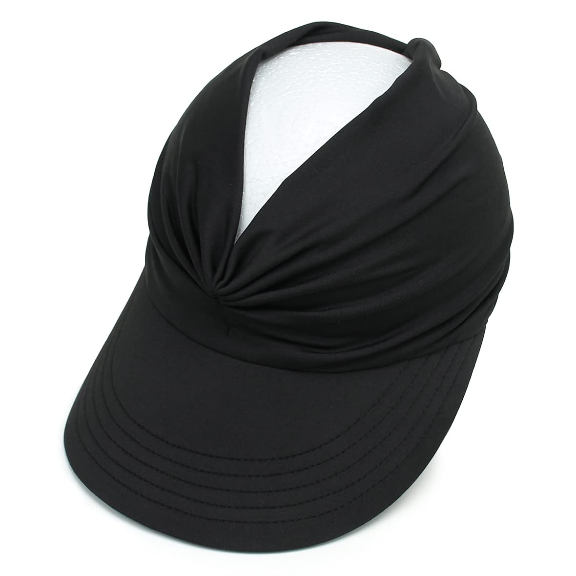 Womens Sun Visor Hat Wide Brim UPF 50+ UV Protection hat,Summer Beach Sports Hats for Women (one Size, 2pcs- Navy & Black)