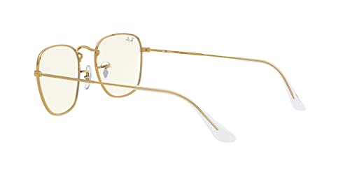 Ray-Ban RB3857 Frank Polarized Square Glasses, Legend Gold/Clear to Grey Photochromic Blue Light Filtering, 51 mm