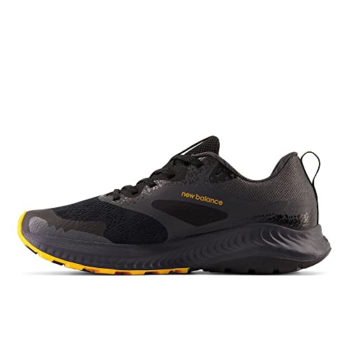 New Balance Men's DynaSoft Nitrel V5 GTX Trail Running Shoe, Black/Vibrant Apricot, 12 X-Wide