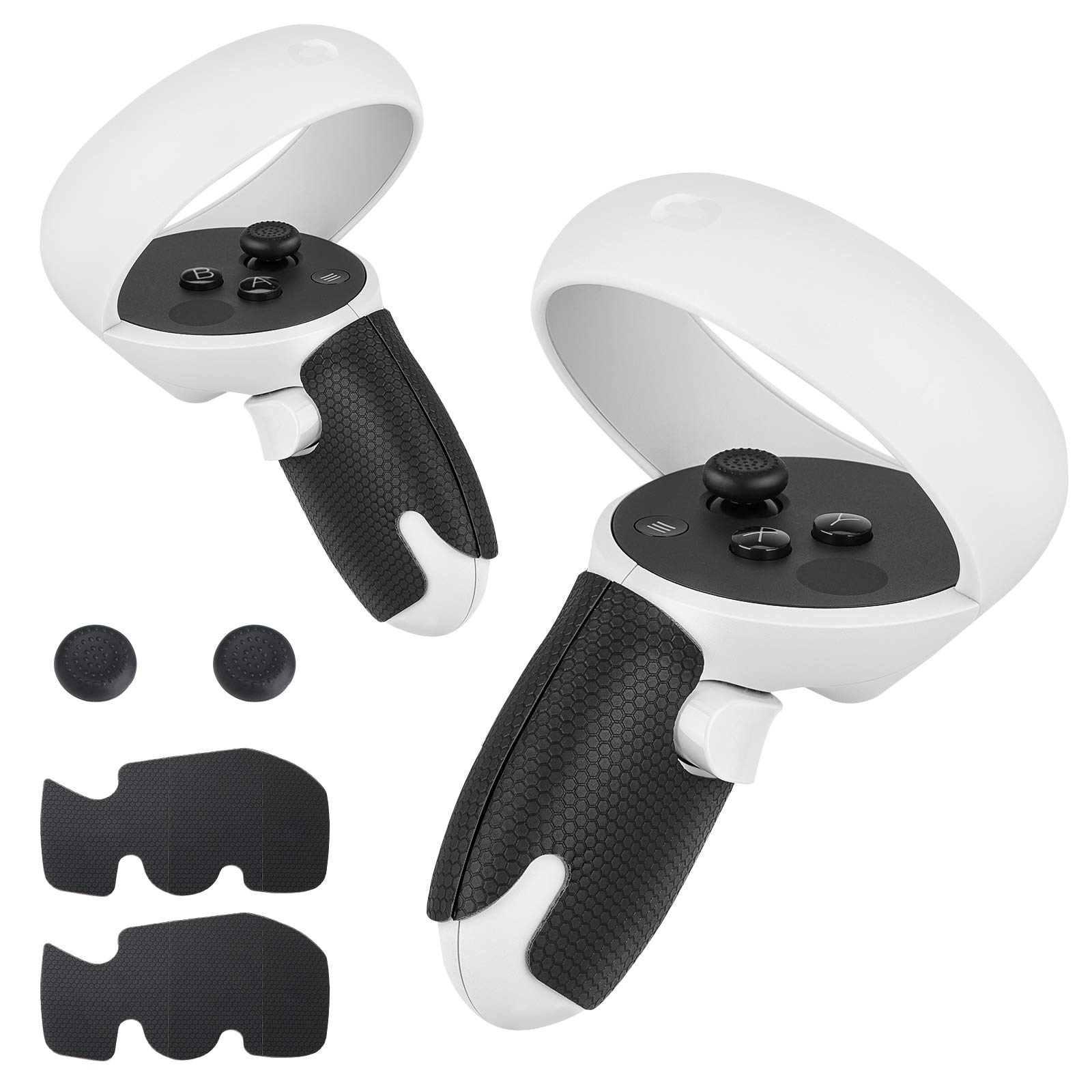 SARLAR Oculus Quest 2 Touch Controller Silicone Grips Cover Skin, with Thumb Grip Caps Protective Accessories Anti-Slip Dust Proof