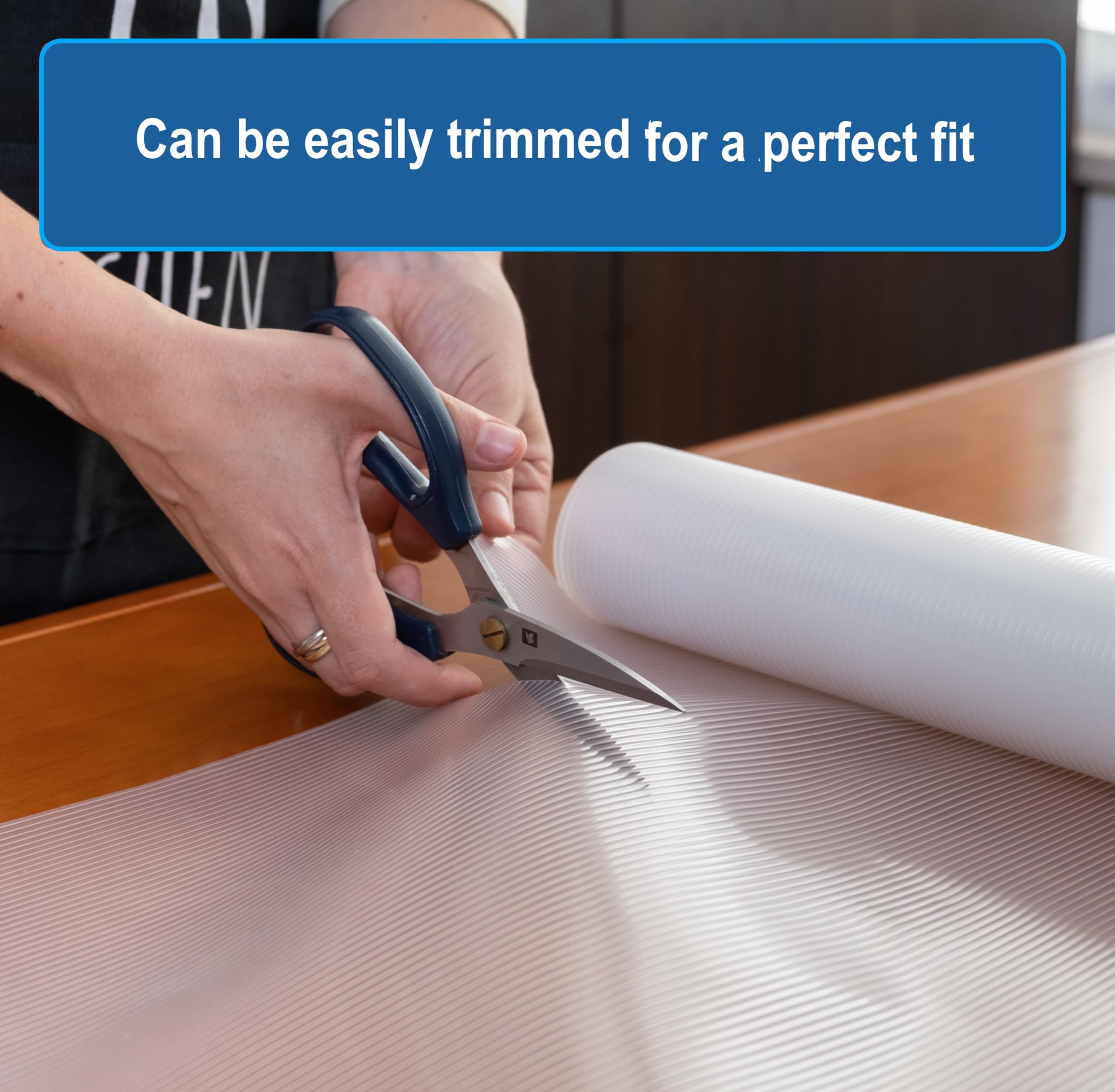 Shelf Liners for Kitchen Cabinets Drawer Liner Non-Slip Cabinet Liners EVA Material Non-Adhesive Shelf Liners Fridge Liner Strong Grip Cabinet Liner. Water & Oil Proof. Gray Strip 18 in X 20 Ft