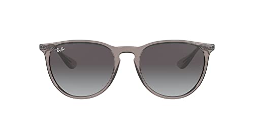 Ray-Ban RB4171 Erika Round Sunglasses, Transparent Grey/Light Grey Gradient Dark Grey, 54 mm