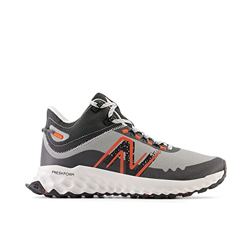 New Balance Men's Fresh Foam Garoe Mid V1 Trail Running Shoe, Shadow Grey/Grey Matter/Blaze Orange, 10.5