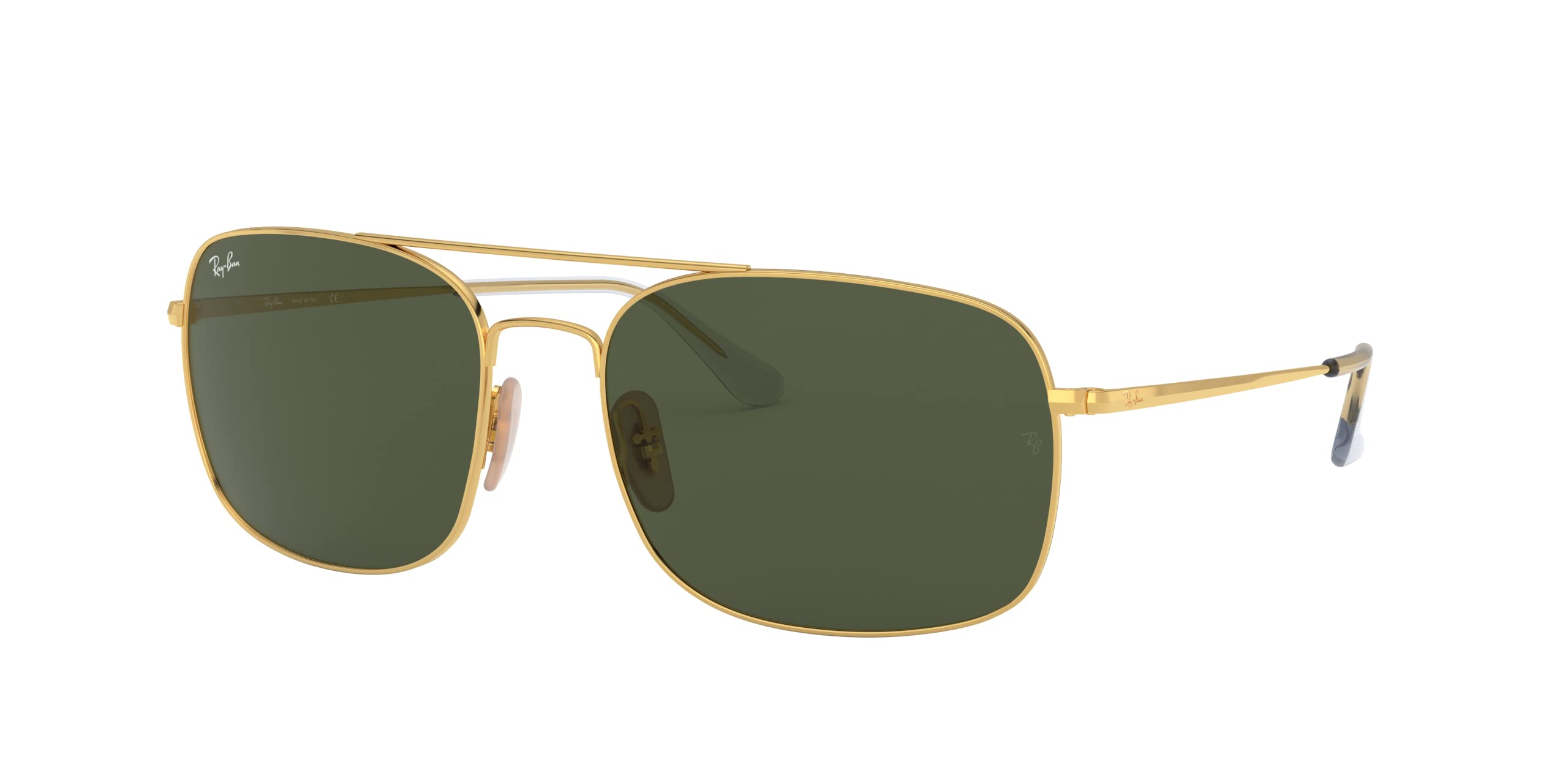 Ray-Ban RB3611 Square Sunglasses, Gold/G-15 Green, 60 mm