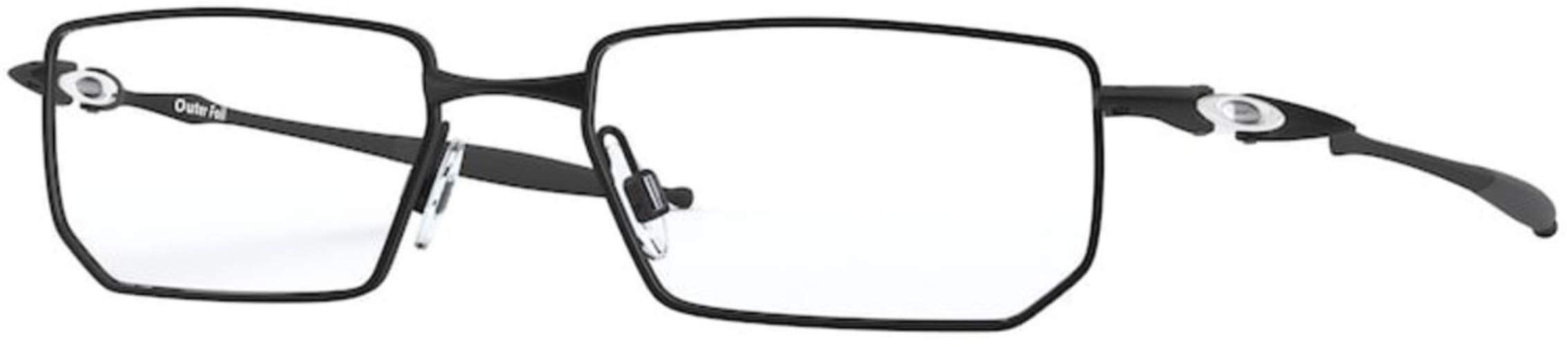 Oakley Ox3246 Outer Foil Rectangular Prescription Eyeglass Frames, Satin Black/Demo Lens, 53 mm