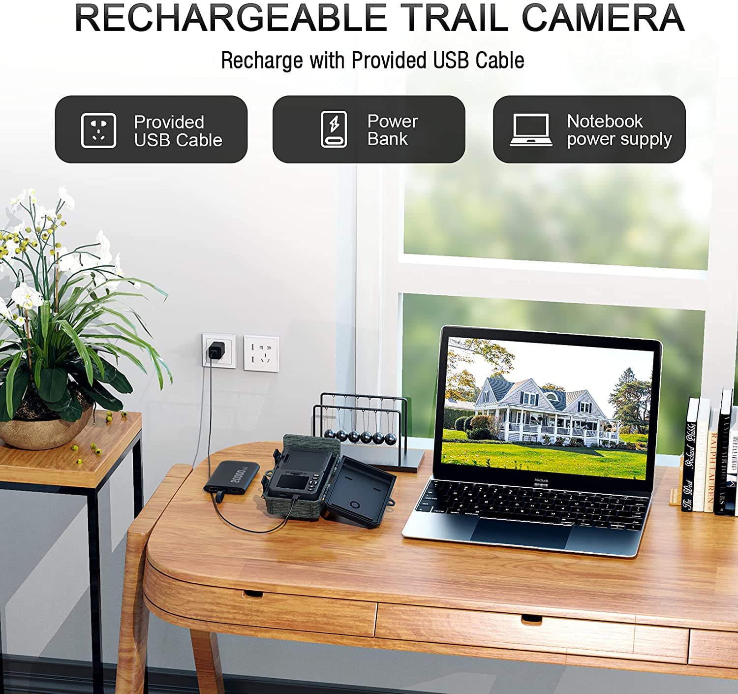 VOOPEAK Solar Trail Camera 4K 30fps - WiFi Bluetooth 46MP Hunting Game Camera - 120° Detection Angle Motion Sensor Night Vision IP66 Waterproof for Wildlife Trace