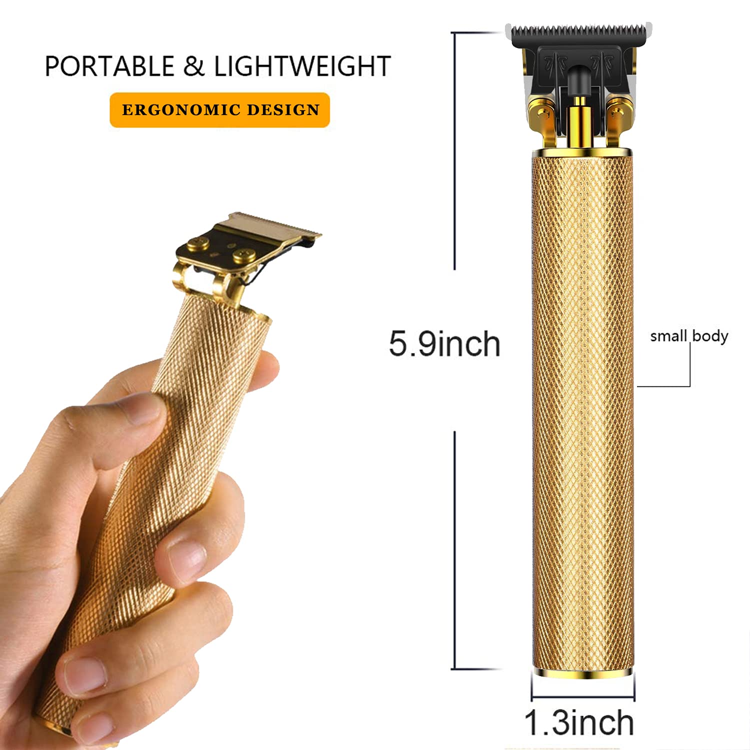 Professional Electric Hair Clippers,Cordless USB Rechargeable T-Blade Hair Beard Trimmer for Men with 4 Guide Combs Haircut Machine