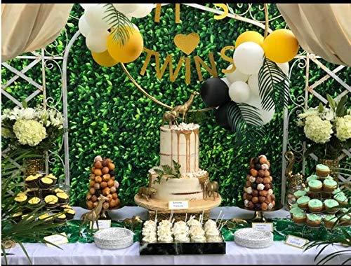 SJOLOON Green Leaves Backdrop Grass Backdrop Natural Green Lawn Party Photography Backdrop Birthday Newborn Baby Lover Wedding Photo Studio Props 10923 (10x8FT)