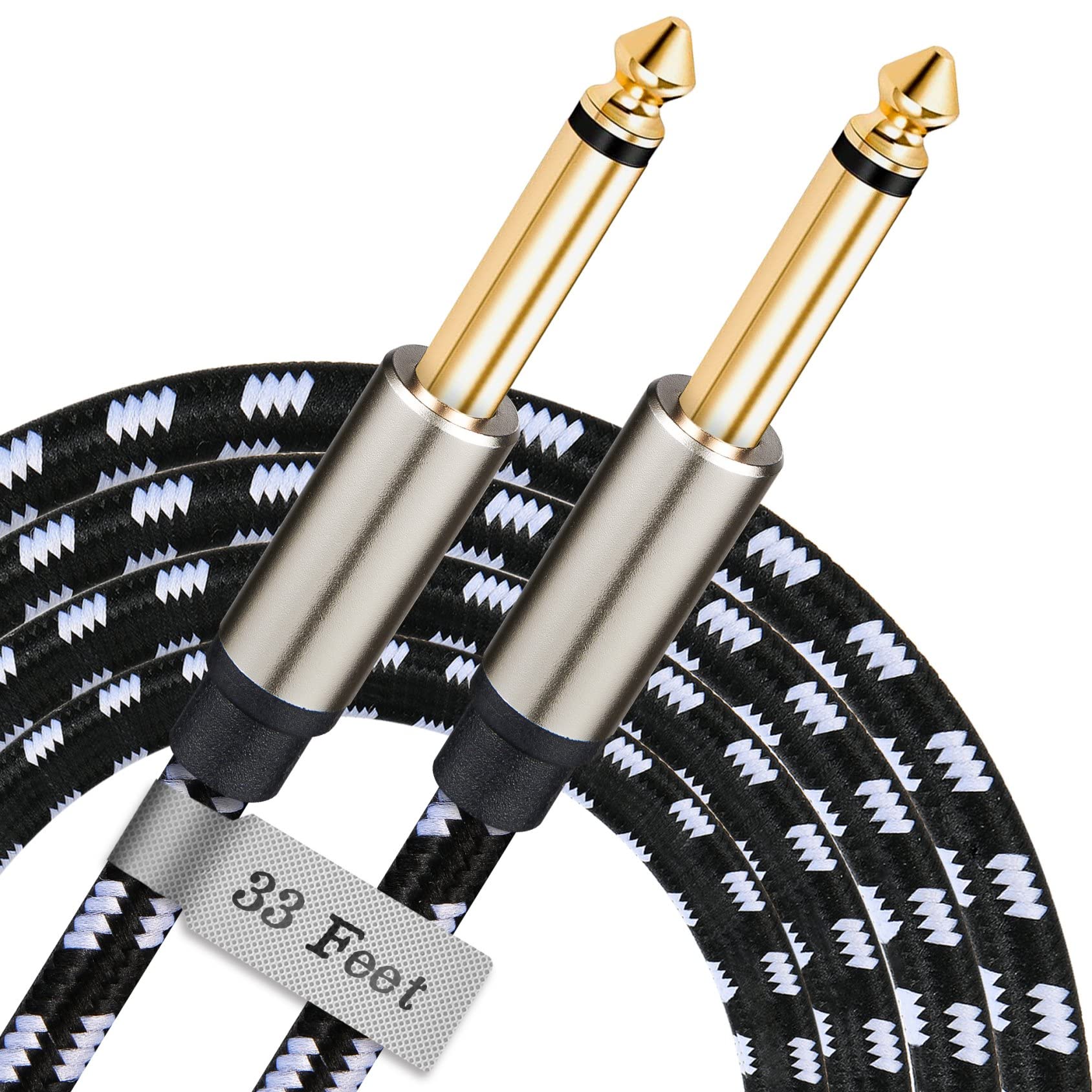 Sound harbor Guitar Cable, Guitar Amp Cord, 6.5 ft Electric Guitar Instrument Cable, 1/4 Bass Guitar Cable