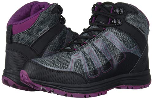 Northside Women's Gamma Mid WP Hiking Boot, Dark gray/wine, 10 M US