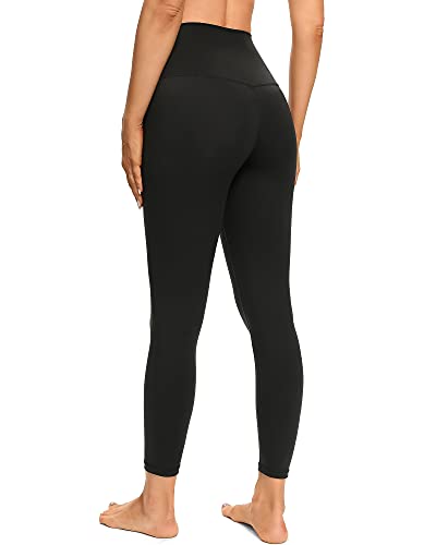 Ronanemon Women's High Waisted Yoga Pants,Leggings with Pocket,Tummy Control 4 Way Stretch Buttery Soft Workout Pants. Black
