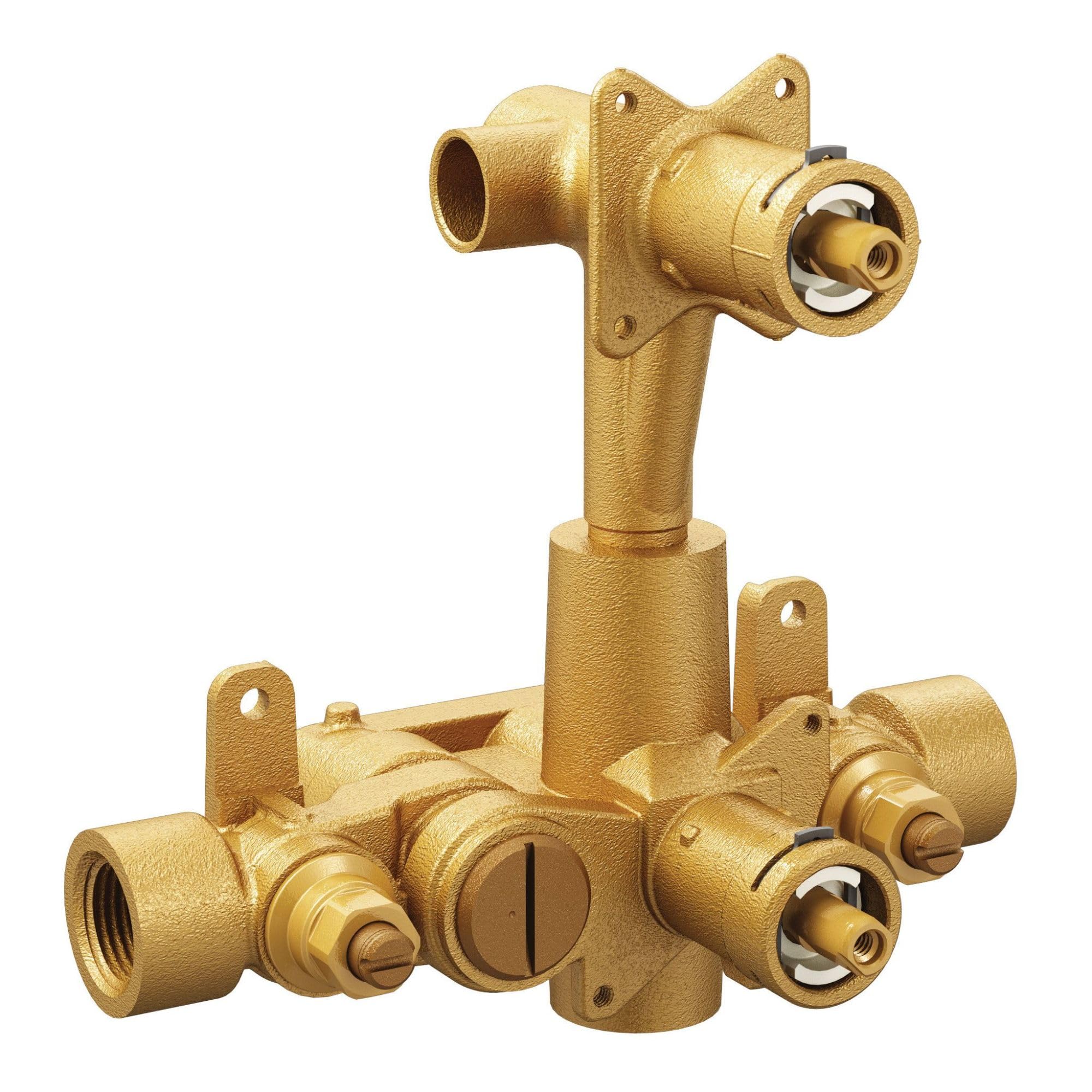 MOEN 3330 M-Pact Moentrol Pressure-Balancing Volume-Control 3-Function Transfer Shower Valve 1/2-Inch CC, or Unfinished