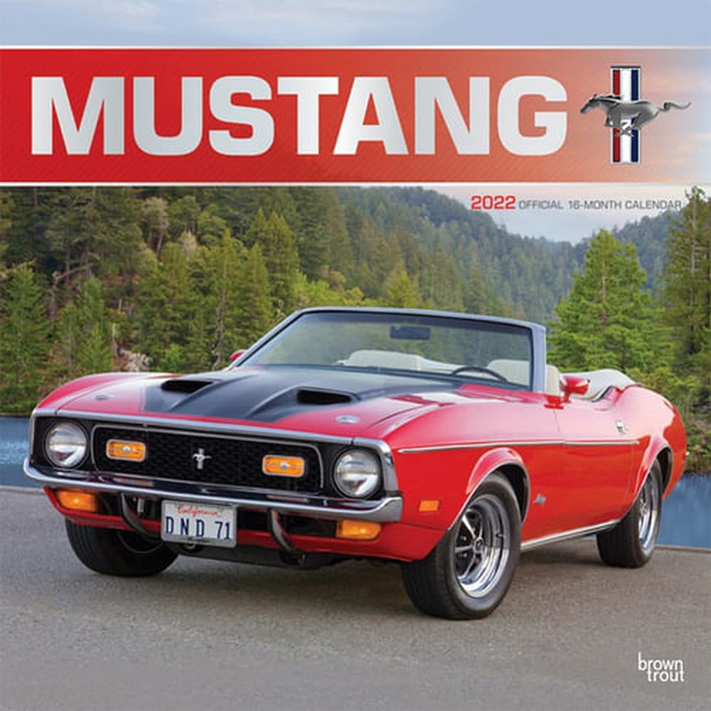 Mustang OFFICIAL 2022 12 x 12 Inch Monthly Square Wall Calendar with Foil Stamped Cover, Ford Motor Muscle Car