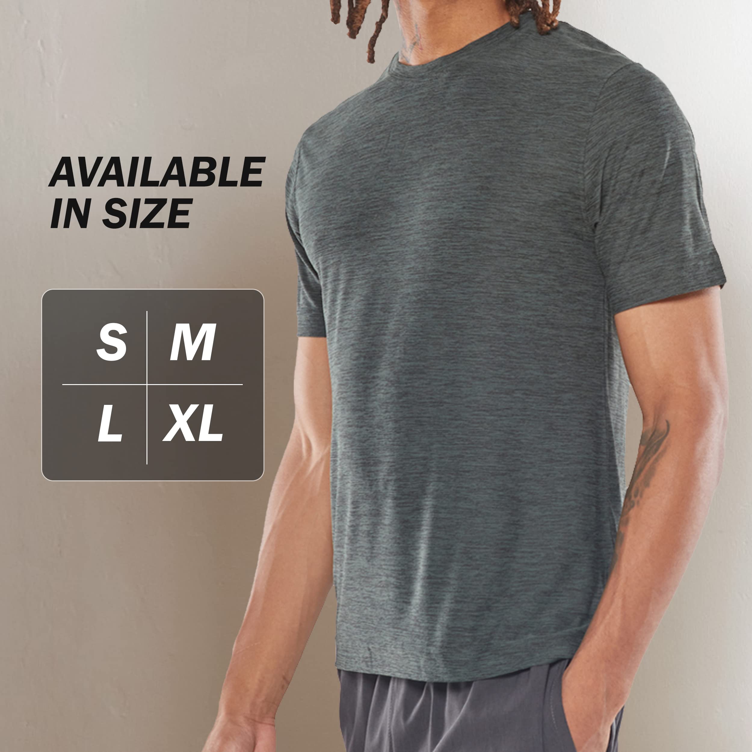 Workout Shirts for Men – 3 Pack Dry Fit T Shirts for Men, Mens Athletic Shirts