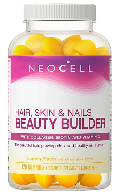 Neocell Hair, Skin & Nails Beauty Builder Gummies, 200 mg. Collagen, Lemon (120 ct.)