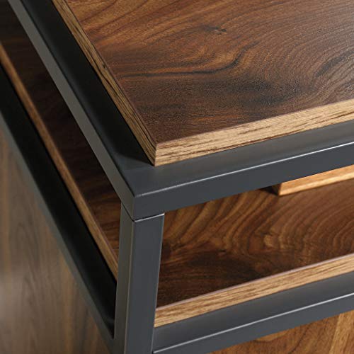 Sauder Nova Loft TV Stand with Storage, L: 44.72" x W: 17.32" x H: 29.53", Grand Walnut Finish