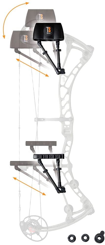 Tightspot Pivot 2.5 2-Piece 5 Arrow Fully Adjustable Dual-Locking System Aluminum Right Hand Quiver for Customized Fit, Black
