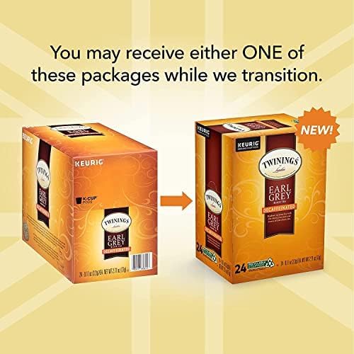 Twinings Earl Grey Decaf Tea Keurig K-Cups, 24 Count