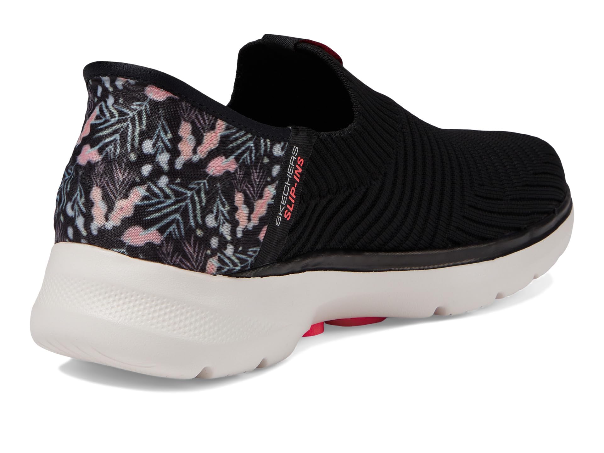 Skechers Go Walk 6 Tropical Bay Hands Free Slip-Ins Black/Pink 9 B (M)