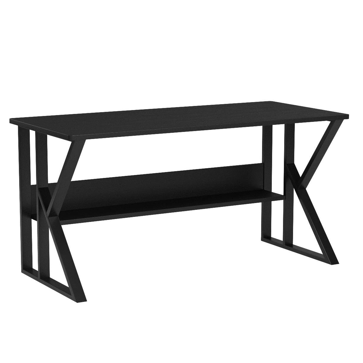 OKBOP Computer Desk, Gaming Desk, Modern Economic Small Home Office Desk with Storage Shelves Under Desk, 47 Inch Student Writing Desk Table Wood