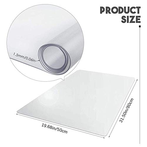 Plastic Carpet PVC Entrance Hall Office Home Bedroom Computer Swivel Chair Wooden Floor Transparent Protective Mat Coffee Table Waterproof Tablecloth (l)