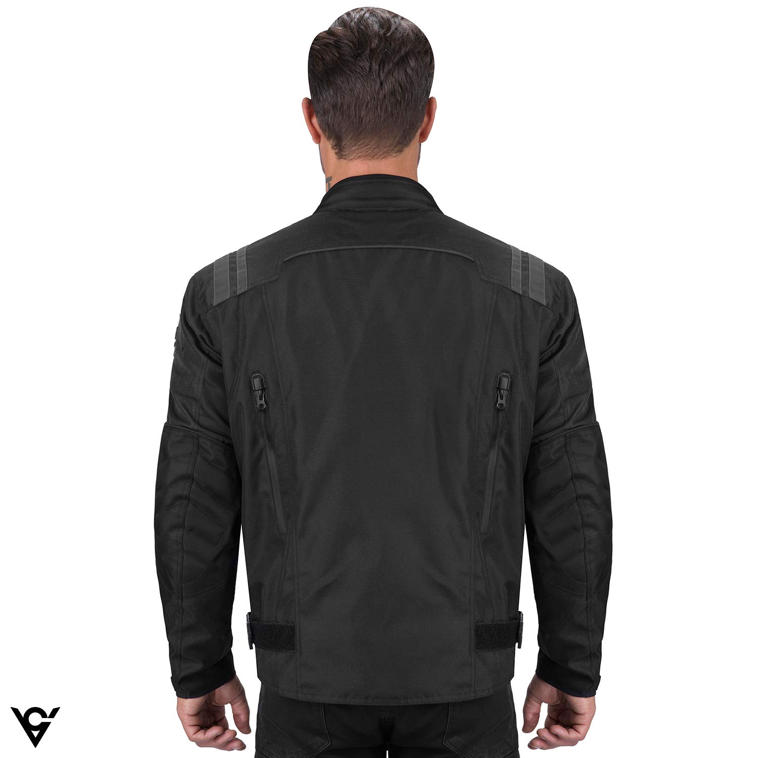 Nomad Motorcycle Jacket for Men, Ironborn Biker Jacket, Cruiser Sportsbike Enduro Mens Riding Jacket with Armor Protection (Medium, Black)
