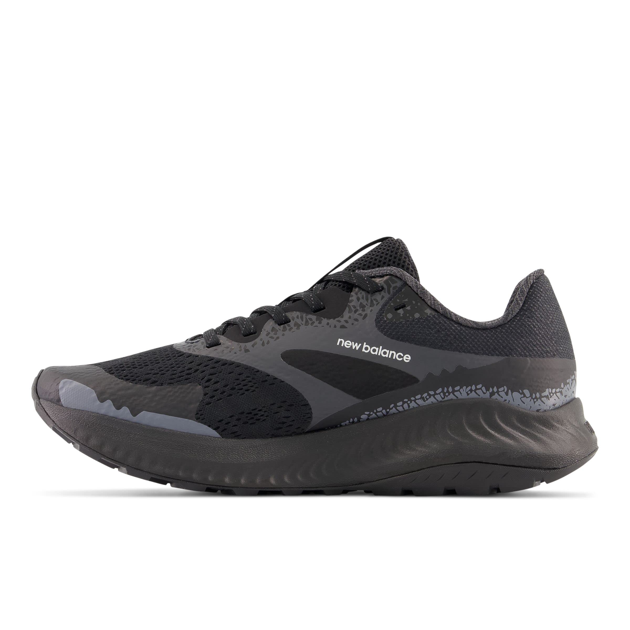 New Balance Men's Dynasoft Nitrel V5 Trail Running Shoe, Black/Black, 7.5