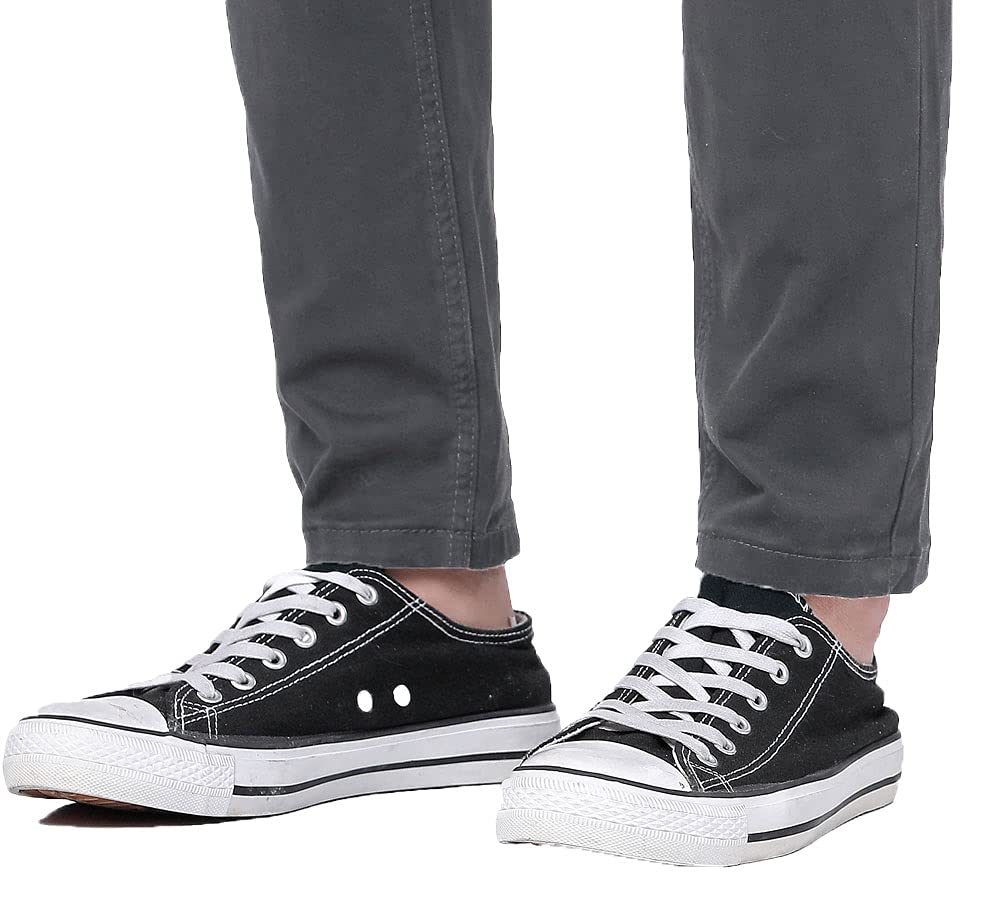 Plaid&Plain Men's Khaki Pants Skinny Jeans Cut Chinos Pants 826 Grey29X30