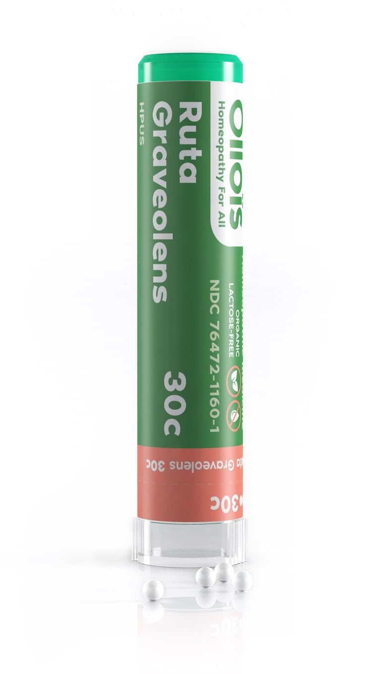 OLLOIS Ruta Graveolens 30c, Organic, Lactose-Free Homeopathic Medicine, 80 Pellets (Pack of 1)