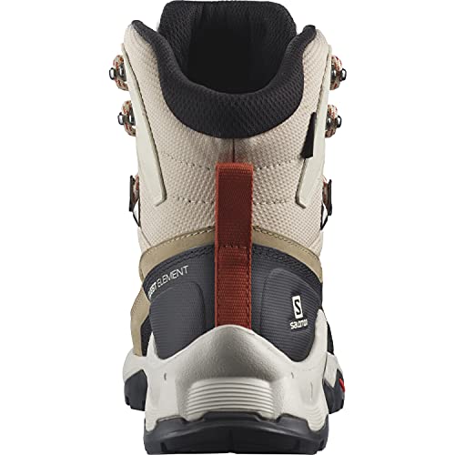 Salomon Quest Element Gore-TEX Hiking Boots for Women, Safari/Vanilla Ice/Mecca Orange, 9