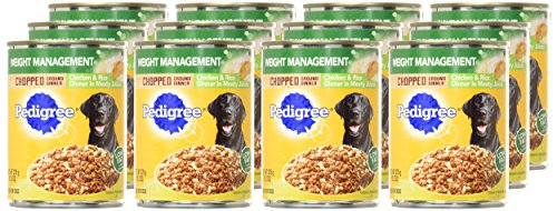 Pedigree Chopped Ground Dinner Weight Management Chicken And Rice Wet Dog Food 13.2 Oz. (12 Count)