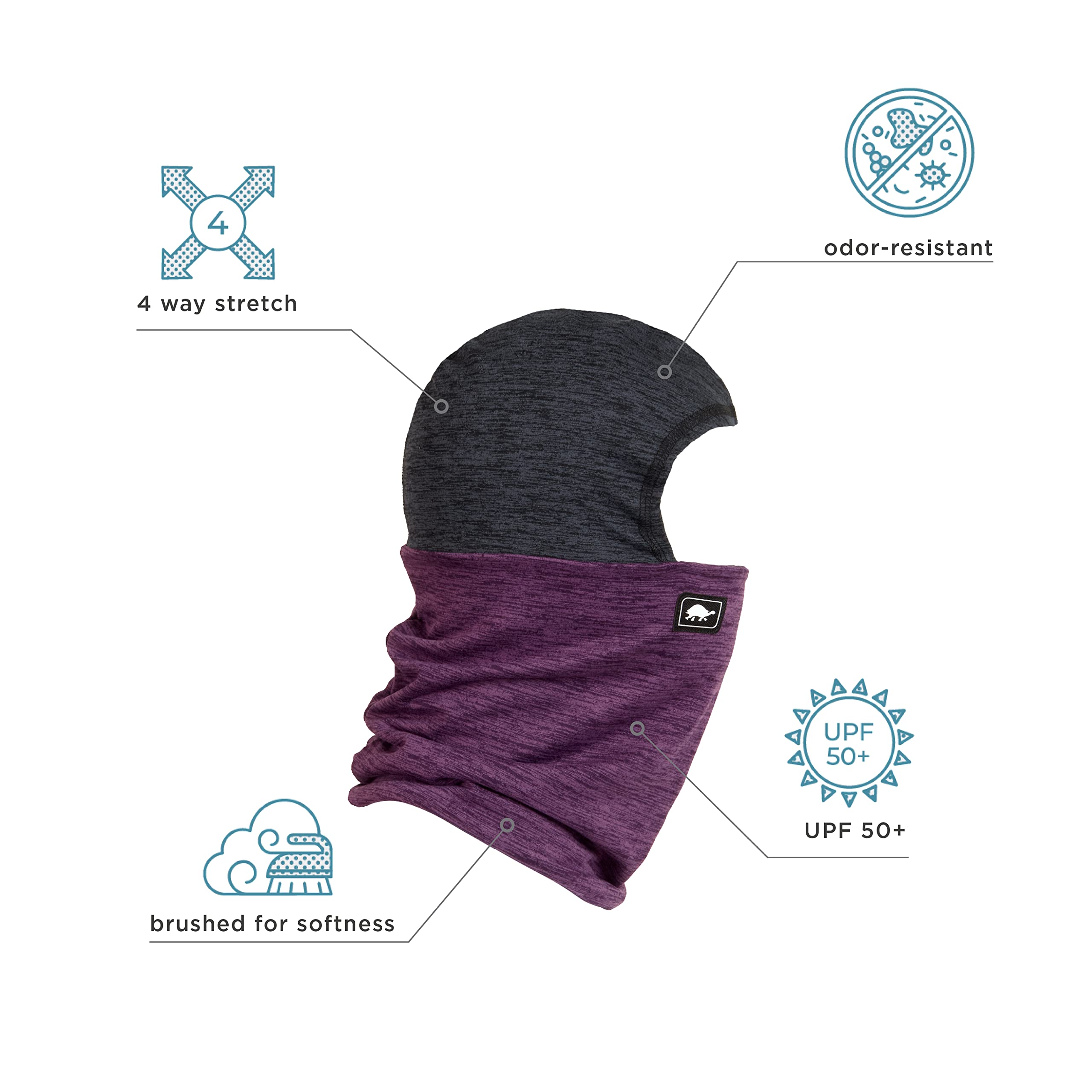 Turtle Fur Shellaclava Balaclava Stria Fleece Lined Neck Warmer Helmet Liner Winter Hood, Stardust