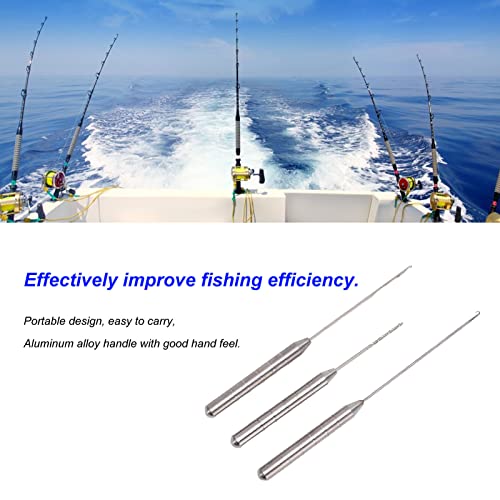Uxsiya Fishing Bait Needle Set, Anti Rust Portable 3 in 1 Fishing Baiting Rig Tool Set for Outdoors