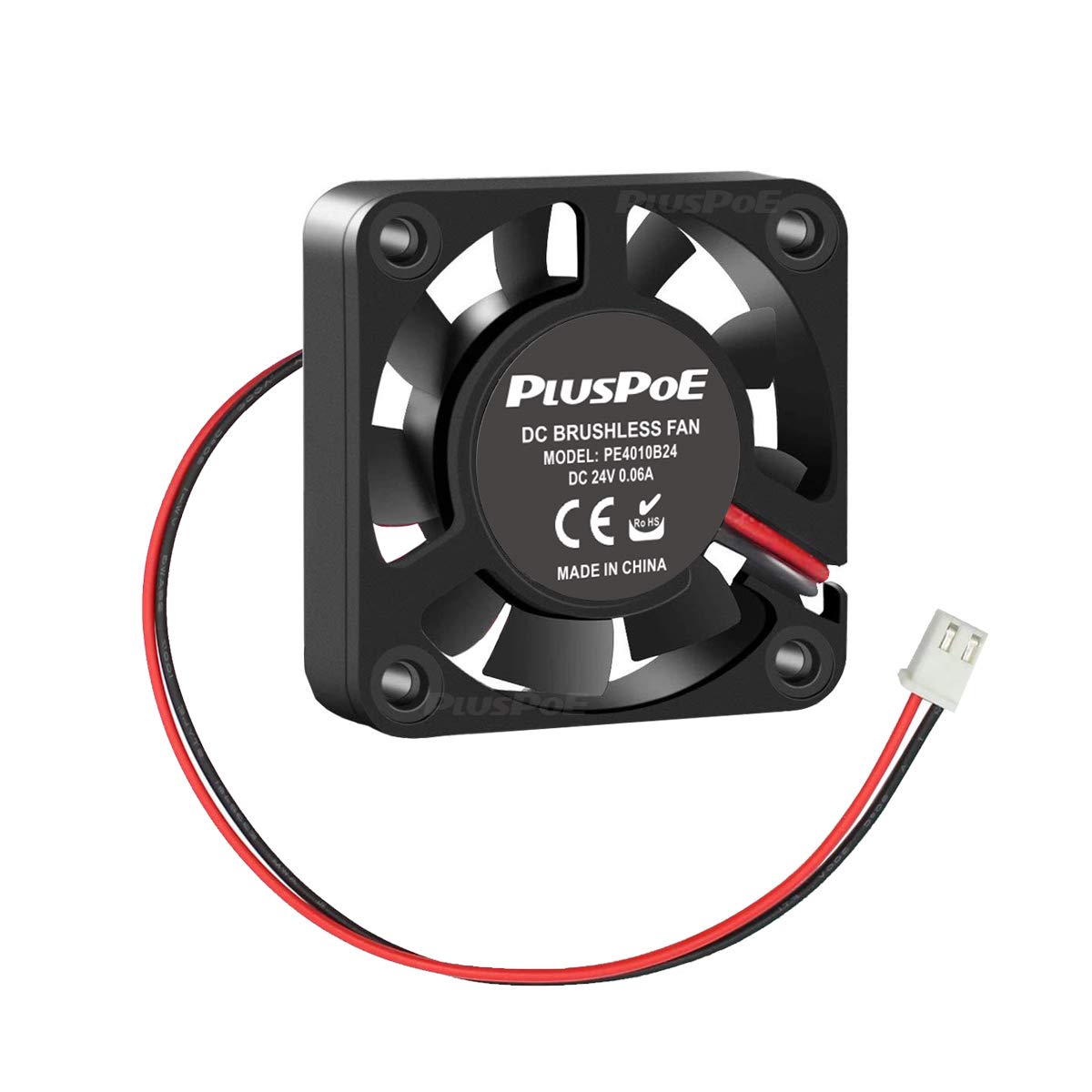 PLUSPOE 2-Pack 40mm x 10mm DC 12V Brushless Cooling Fan, Dual Ball Bearing for Computer case 3D Printer Humidifier and Other Small Appliances Series Repair Replacement