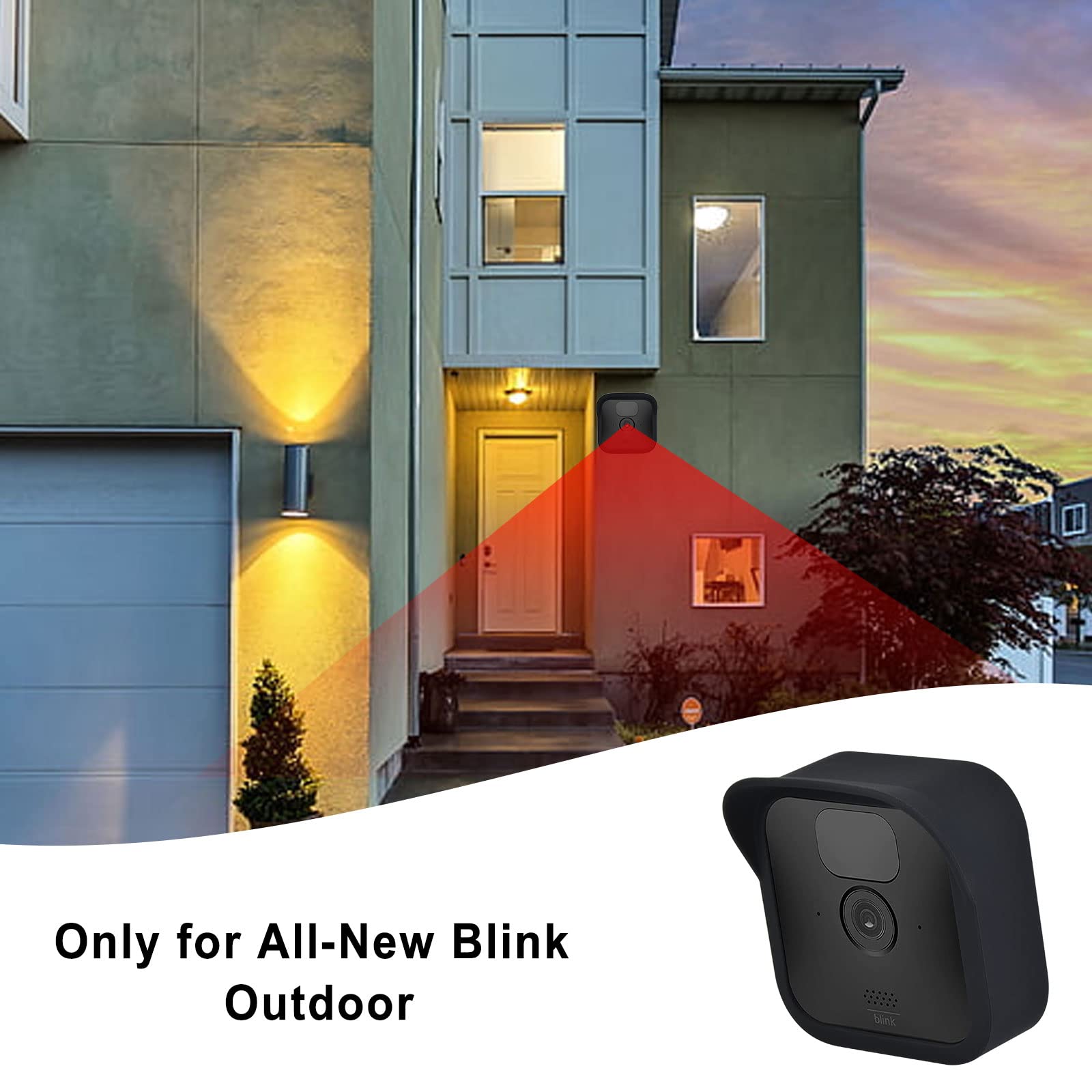 Pickle Power Silicone Skin Cover for All-NEW Blink (3rd Gen), 3 Pack Weatherproof Protective Case Cover for Blink Outdoor Indoor Home Security Camera (Black)