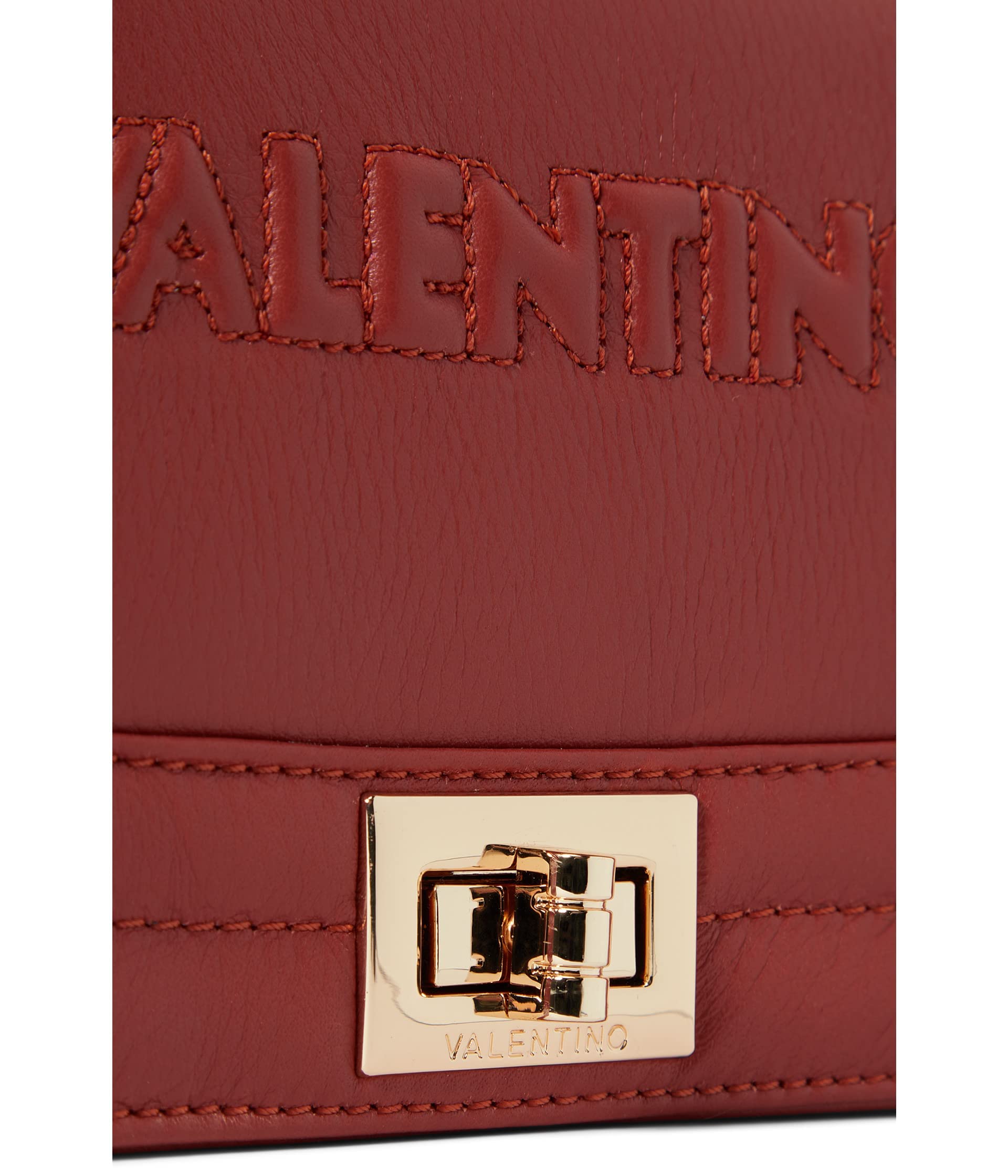 Valentino Bags by Mario Valentino Beatriz Embossed Brick Red One Size