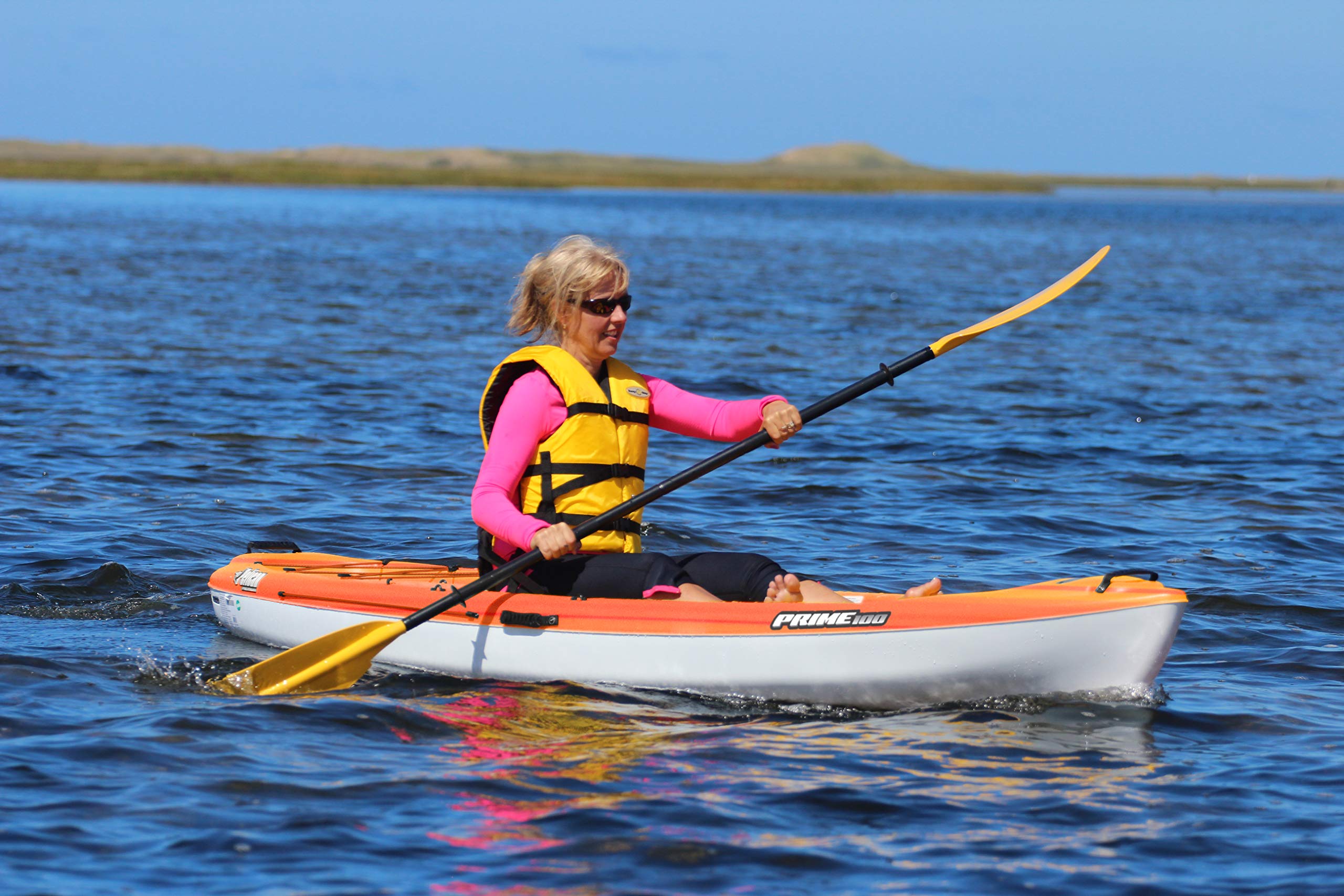 Pelican - Prime 100 Recreational Kayak - Sit-on-Top - Lightweight one Person Kayak - 10 ft
