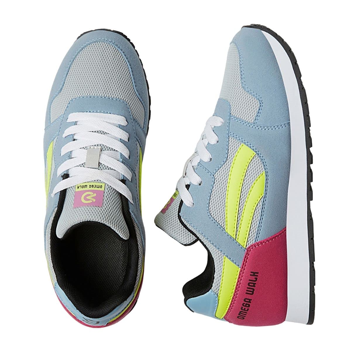 Omega Walk Era Womens Sneakers Womens Lace up Casual Tennis Shoes | Lightweight | Breathable | Classic Style | Womens Walking Shoes Perfect for Daily Outdoor Fitness & Everyday Activity Blue