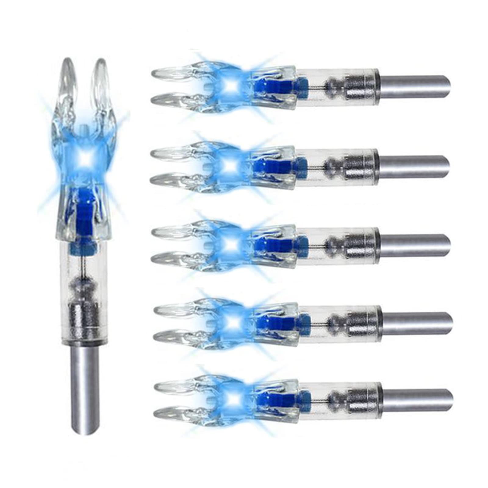 VAYTOP 6PCS Lighted Nocks for Arrows.246 6.2mm Light Up Arrow Nocks for Compound Bow Lighted Arrow Nocks for Archery Hunting